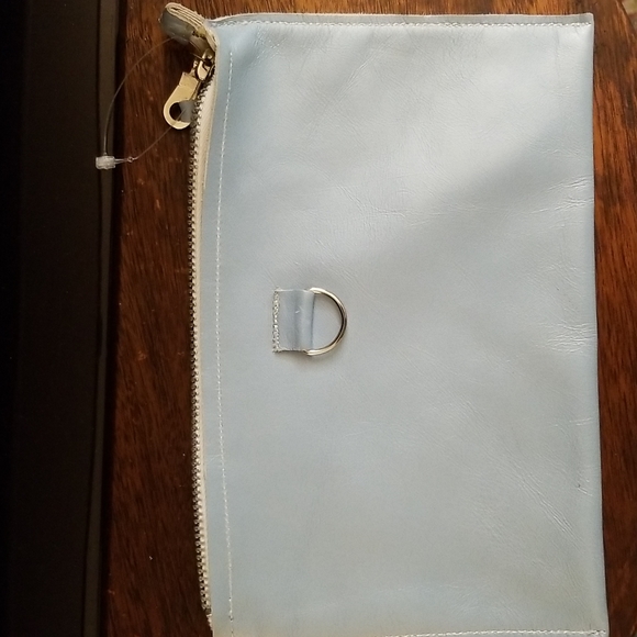 VENA VENA | Bags | Vena Vena Baby Blue Leather Clutch Made In Usa New ...